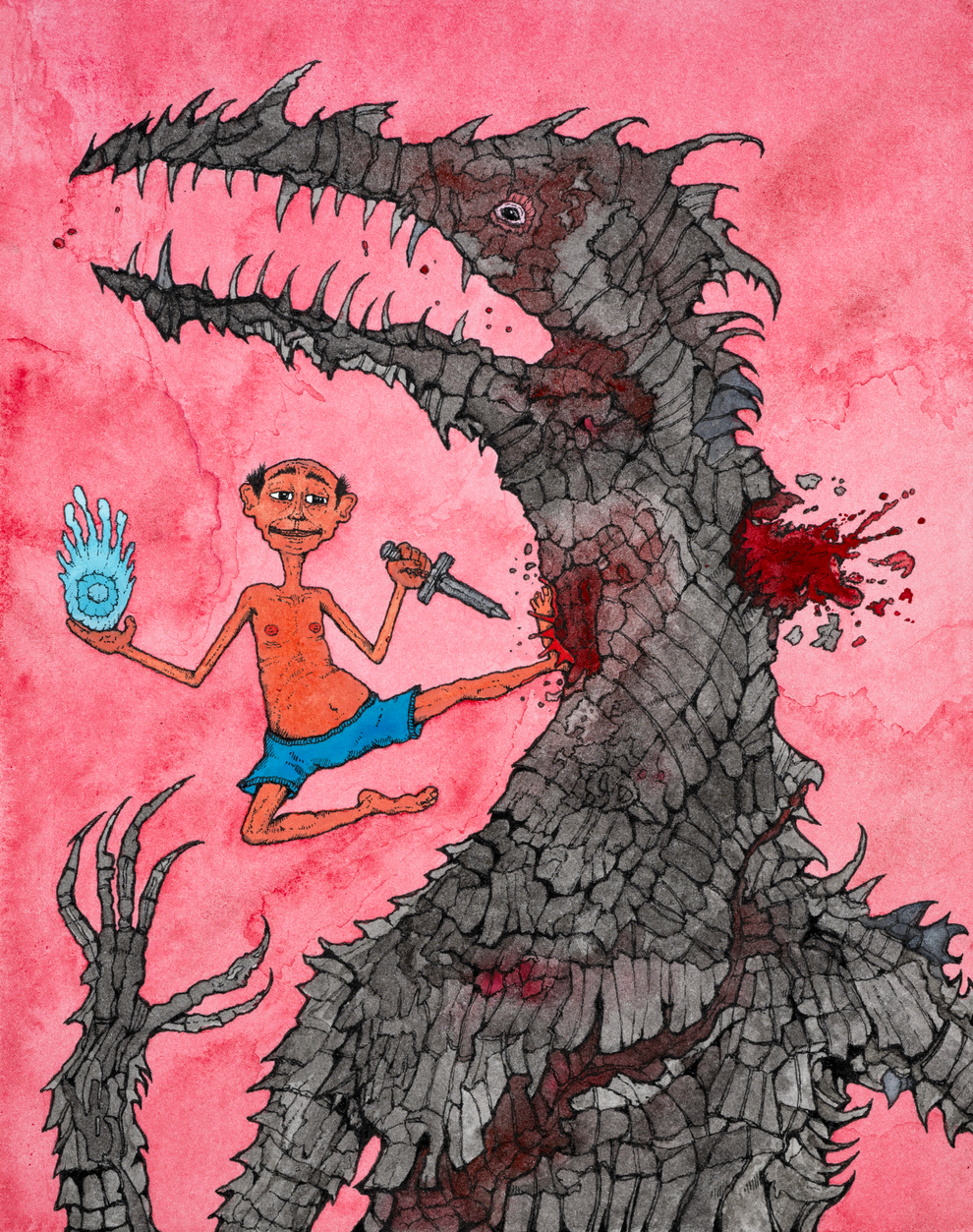 Print "Bingus Vs. Dark Lord Moobis" – Brighton Ink